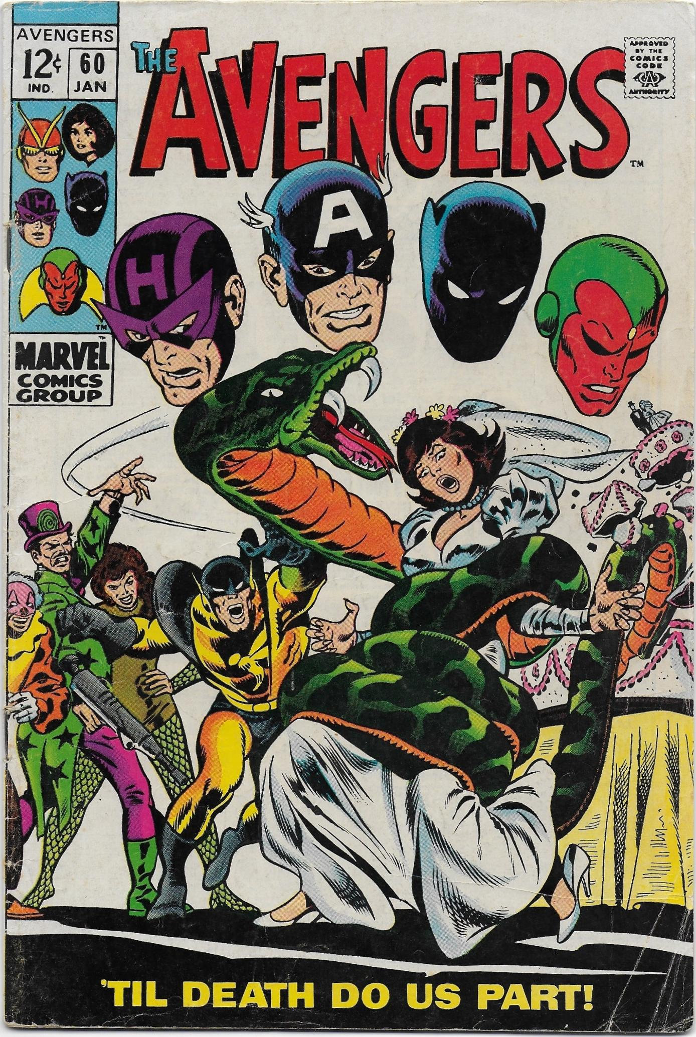 Old Avengers Comic Strips Lot Vintage Sept. 1970 The Avengers No. 80
