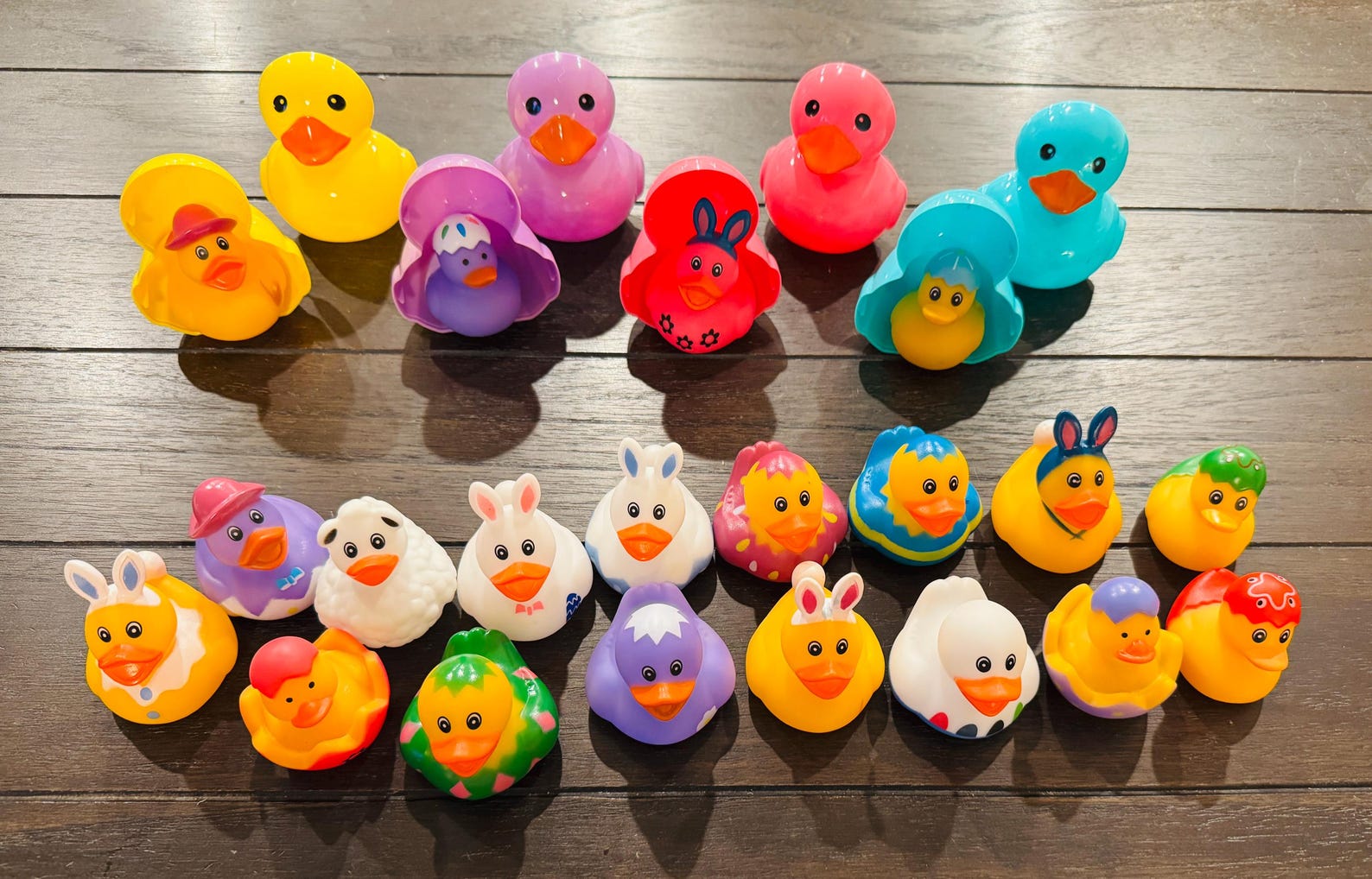 Easter Eggs - Duck Shaped Eggs Filled With Rubber Ducks - Egg Hunt ...