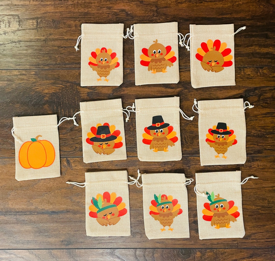 Thanksgiving Treat Bags - Party Favor - Classroom - Turkey - Pumpkin - Etsy