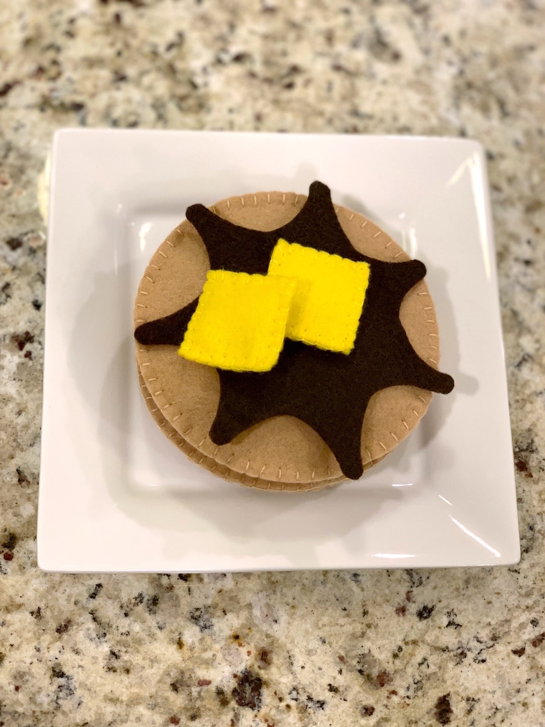 Pancake Felt Set - Pancake - Syrup and Butter - Breakfast Pretend Play ...