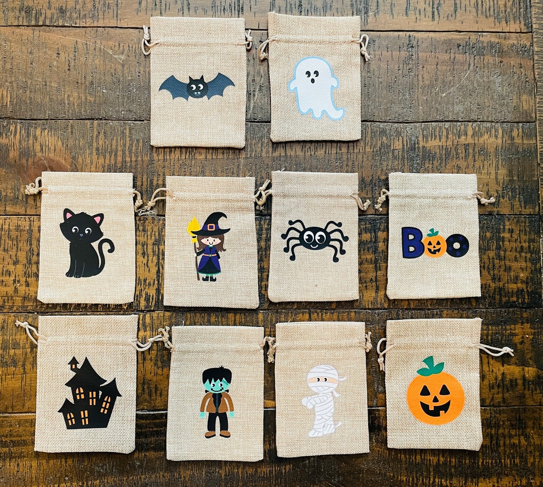 Halloween Treat Bags - Personalized - 10 Designs - Halloween - Party ...