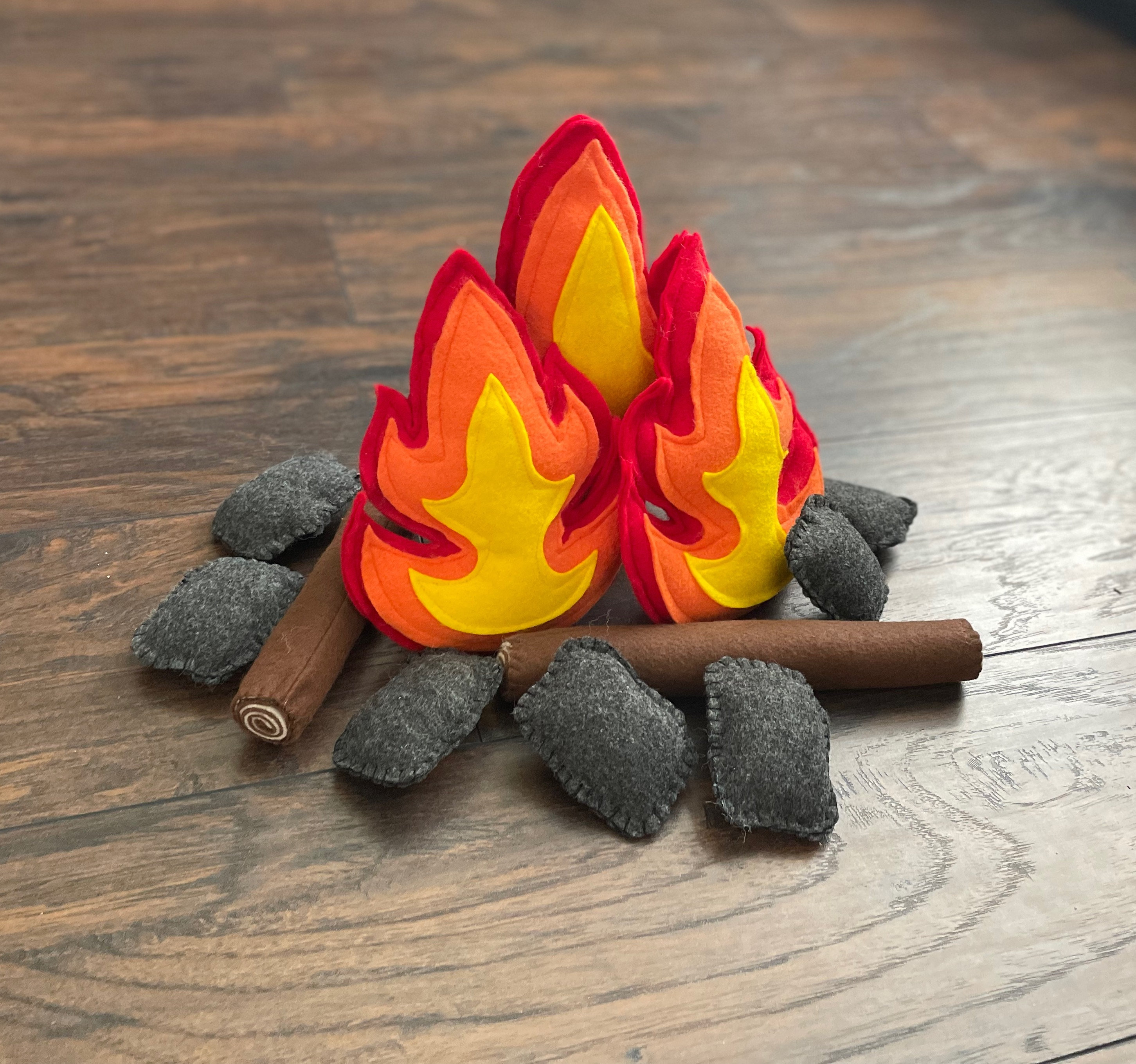 Felt Fire 13 Piece Set Pretend Camp Fire Camping Flames - Etsy