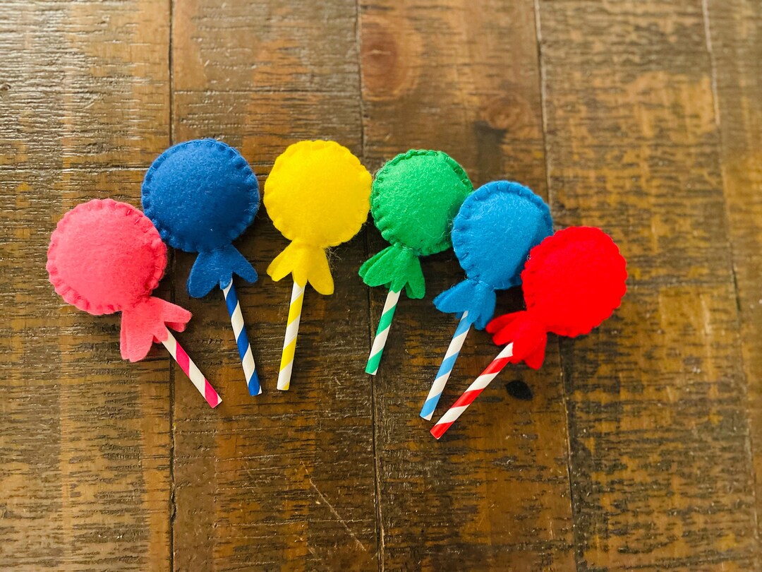 Felt Candy Sucker - 10 Colors - Fun Play Food - Birthday Party Favor - Etsy