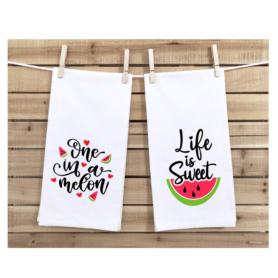 Watermelon Flour Sack Towels - 14 Designs - Summer Time Dish Towel - Etsy