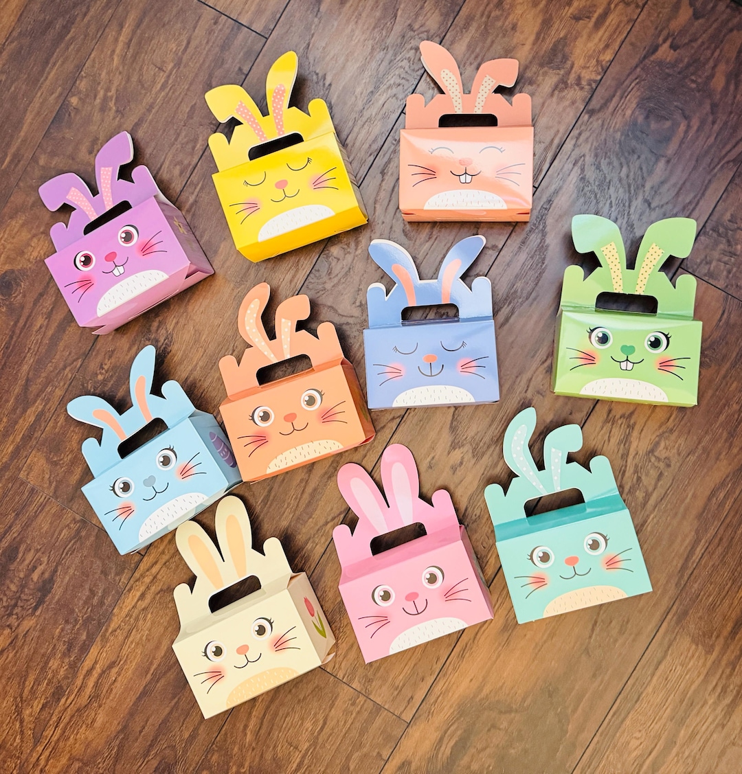 Bunny Boxes - Easter Eggs - Treat Holder - Personalized - Etsy