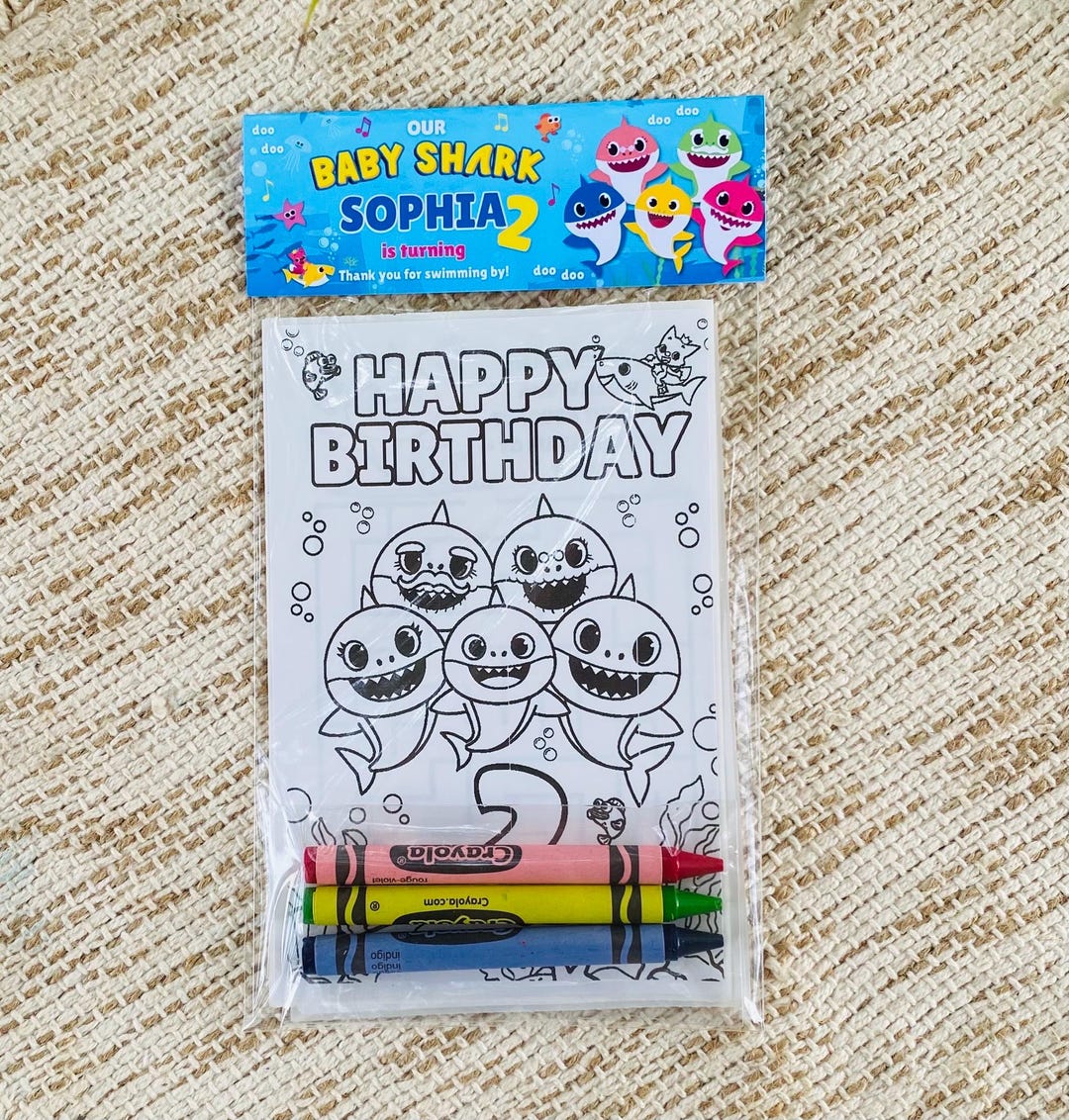 Personalized Shark Birthday Coloring Pages | Under the Sea Party ...