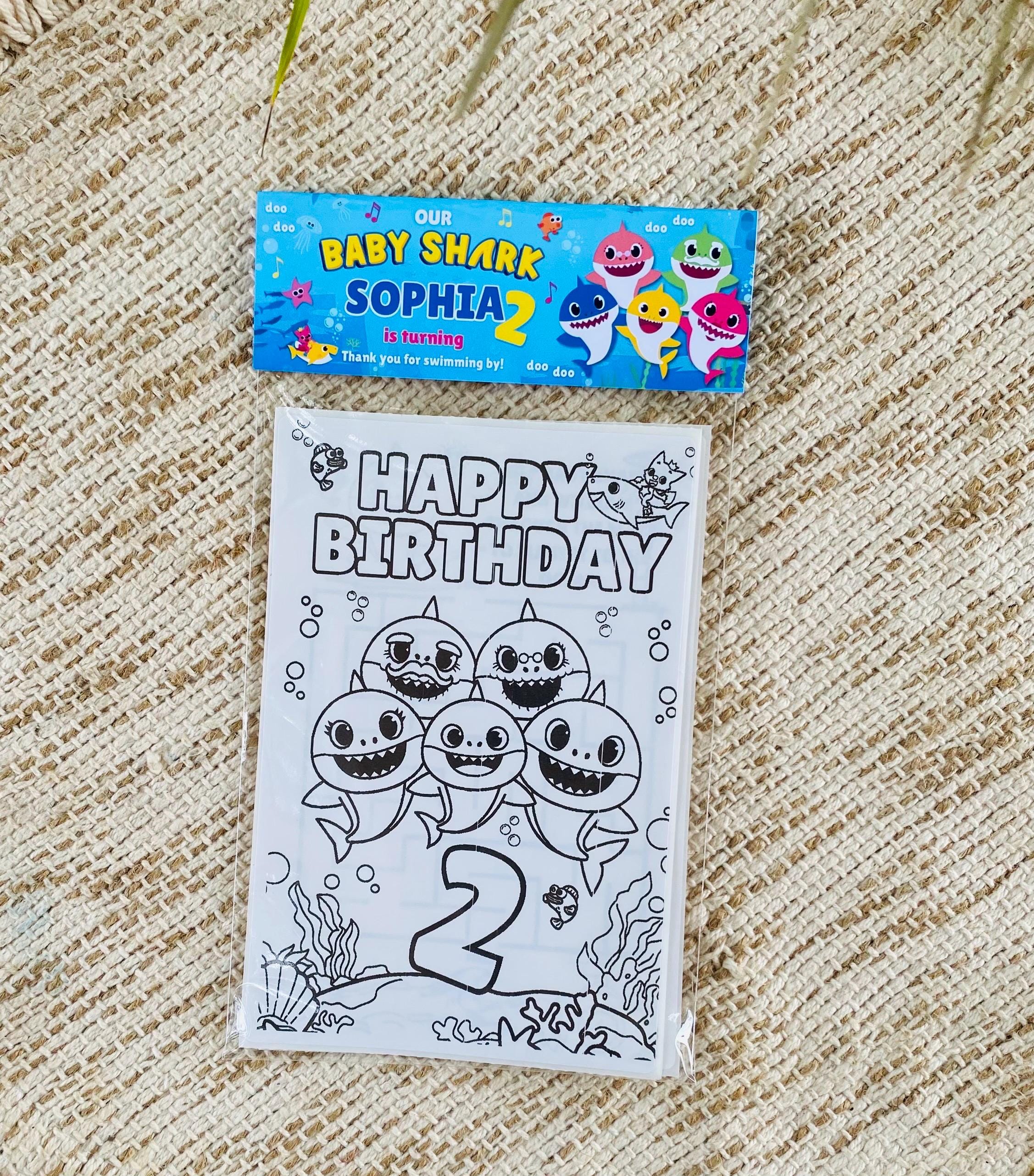 Personalized Shark Birthday Coloring Pages | Under the Sea Party ...