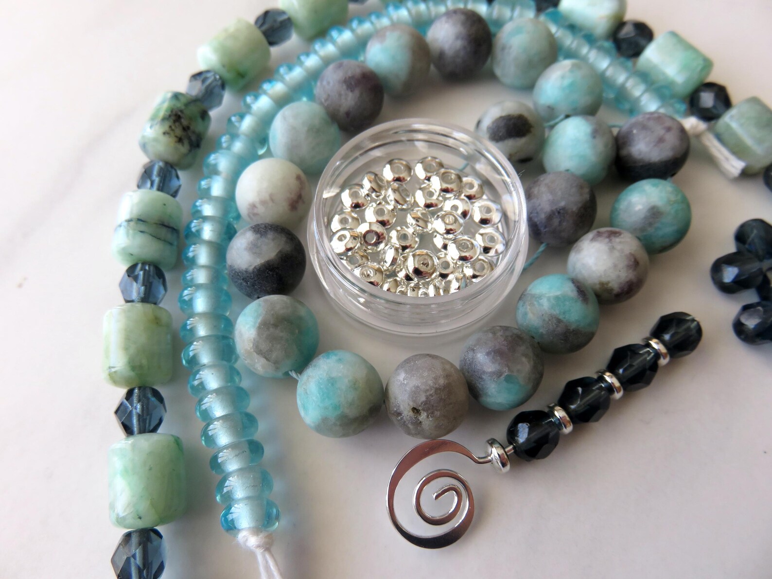 SIZZLING SALE, Gemstone Bead Mix, Czech Glass Beads, Ghana Glass Beads, Silver Plated Beads ...