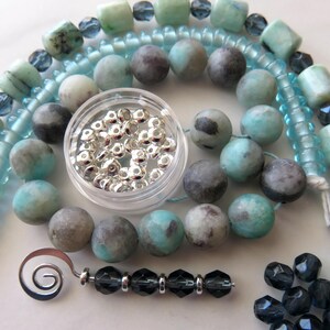 SIZZLING SALE, Gemstone Bead Mix, Czech Glass Beads, Ghana Glass Beads, Silver Plated Beads ...