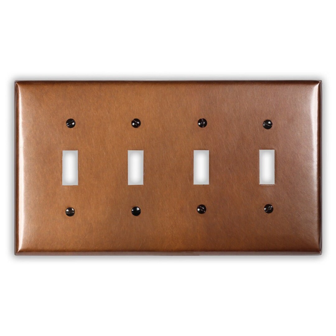 Copper Switchplates 4 Gang - Etsy