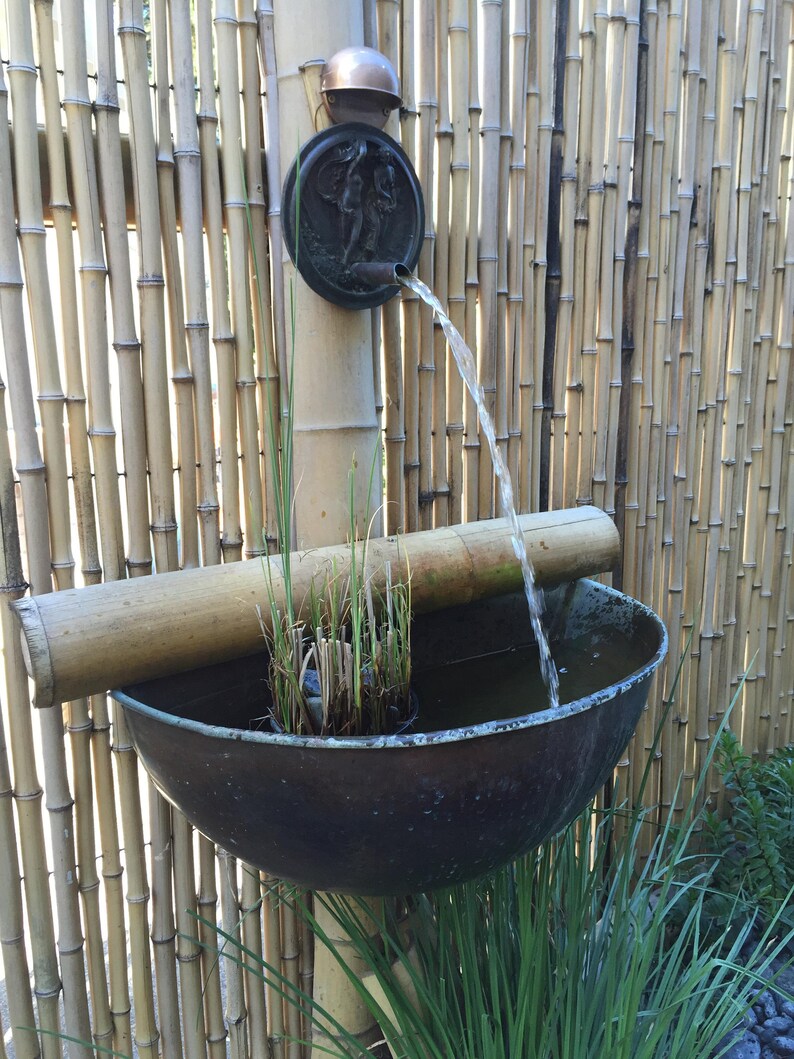 24 by 12 Deep Wall Mount Copper Fountain Bowl | Etsy