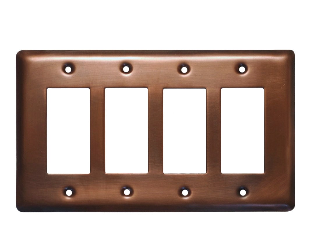 Copper Switchplates 4 Gang - Etsy