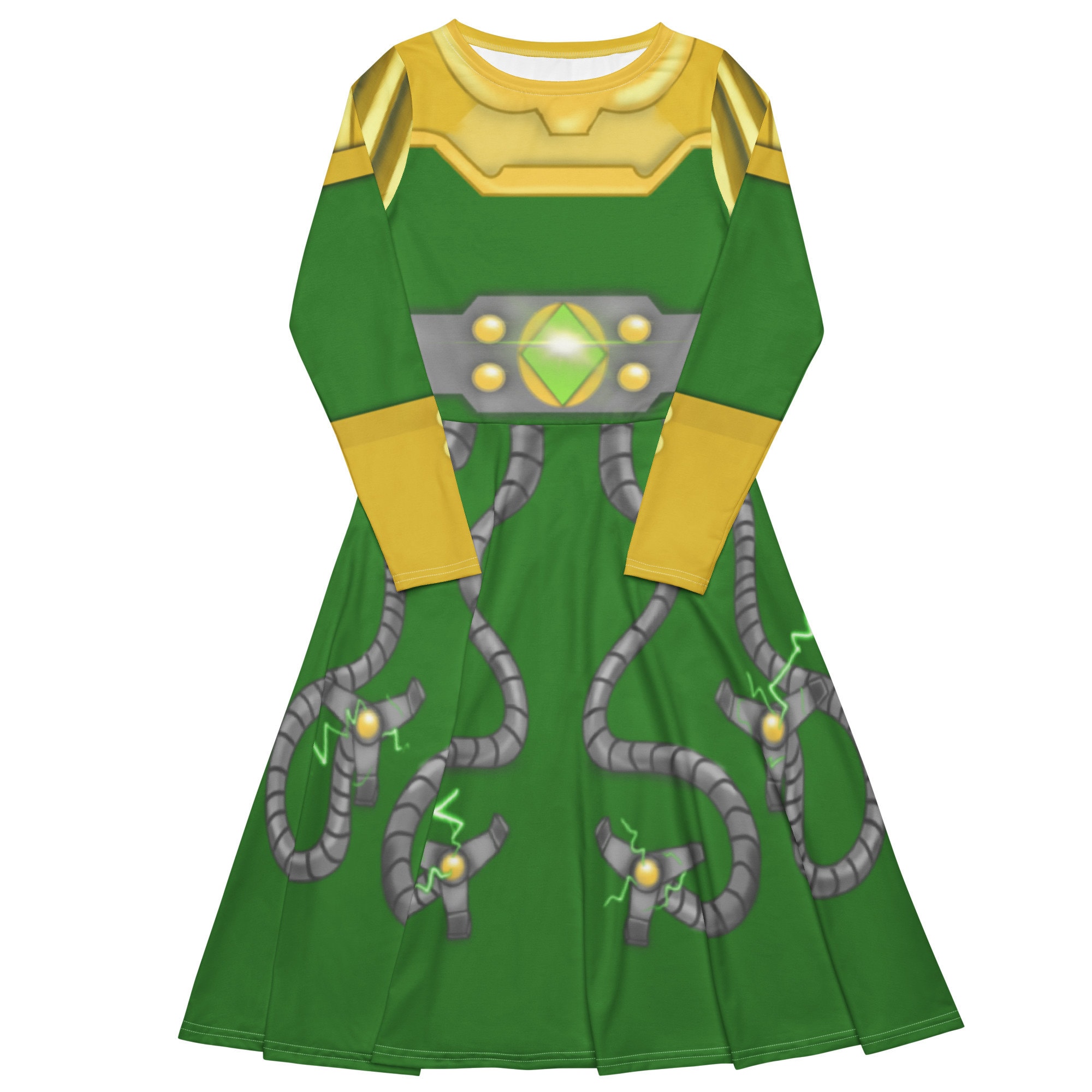 Adult Doc Ock Inspired Long Sleeve Midi Dress Costume Inspired by ...