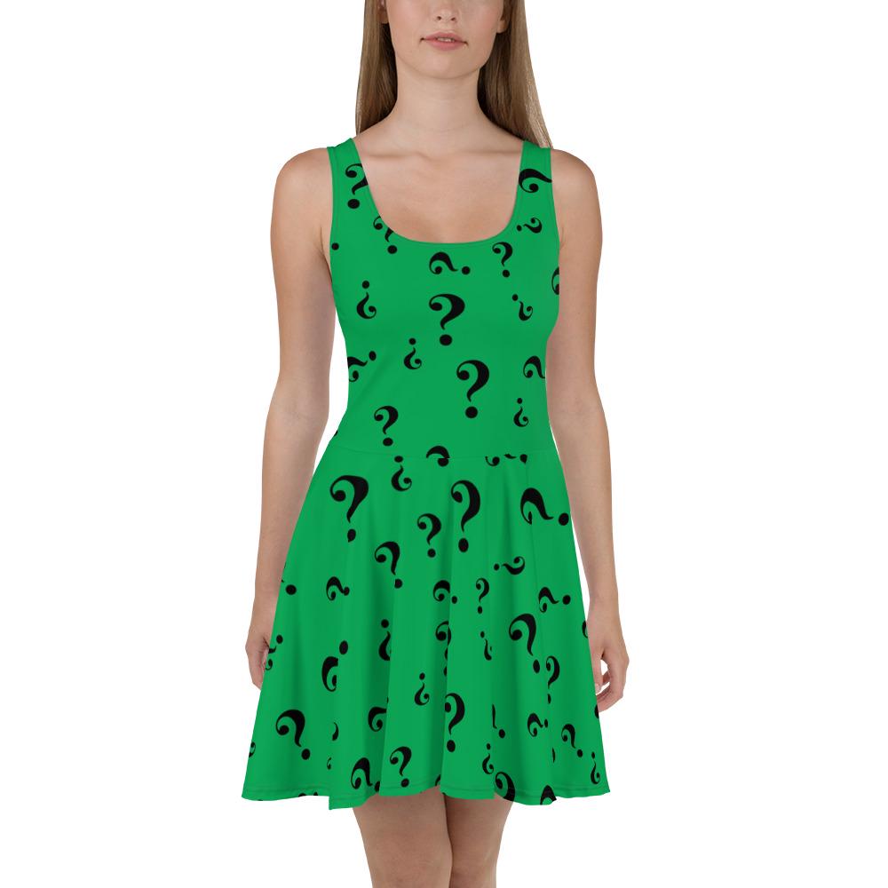 Women’s Green Question Mark Dress Halloween Villain - Etsy