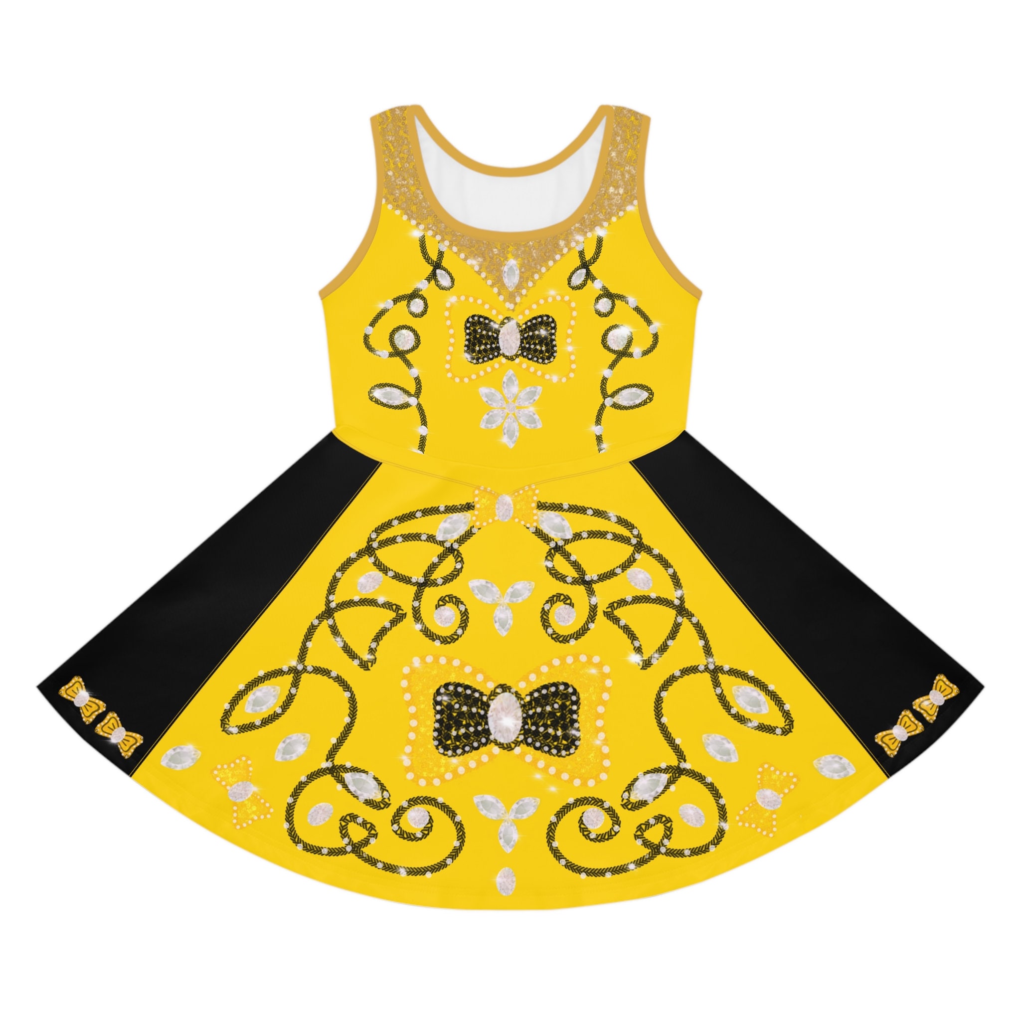 Girls Irish Dance Emma Wiggle Inspired Yellow Dress Etsy