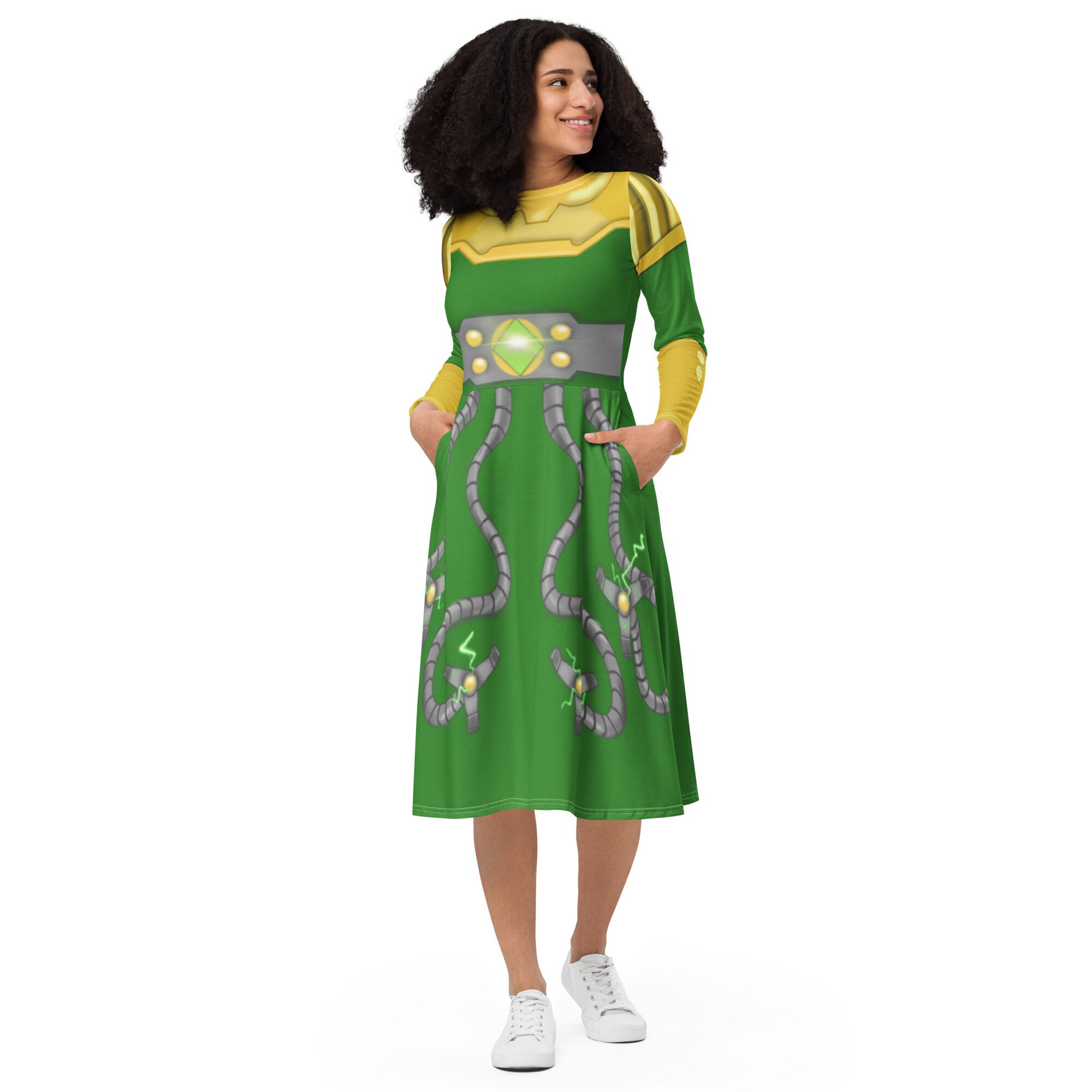 Adult Doc Ock Inspired Long Sleeve Midi Dress Costume Inspired by ...
