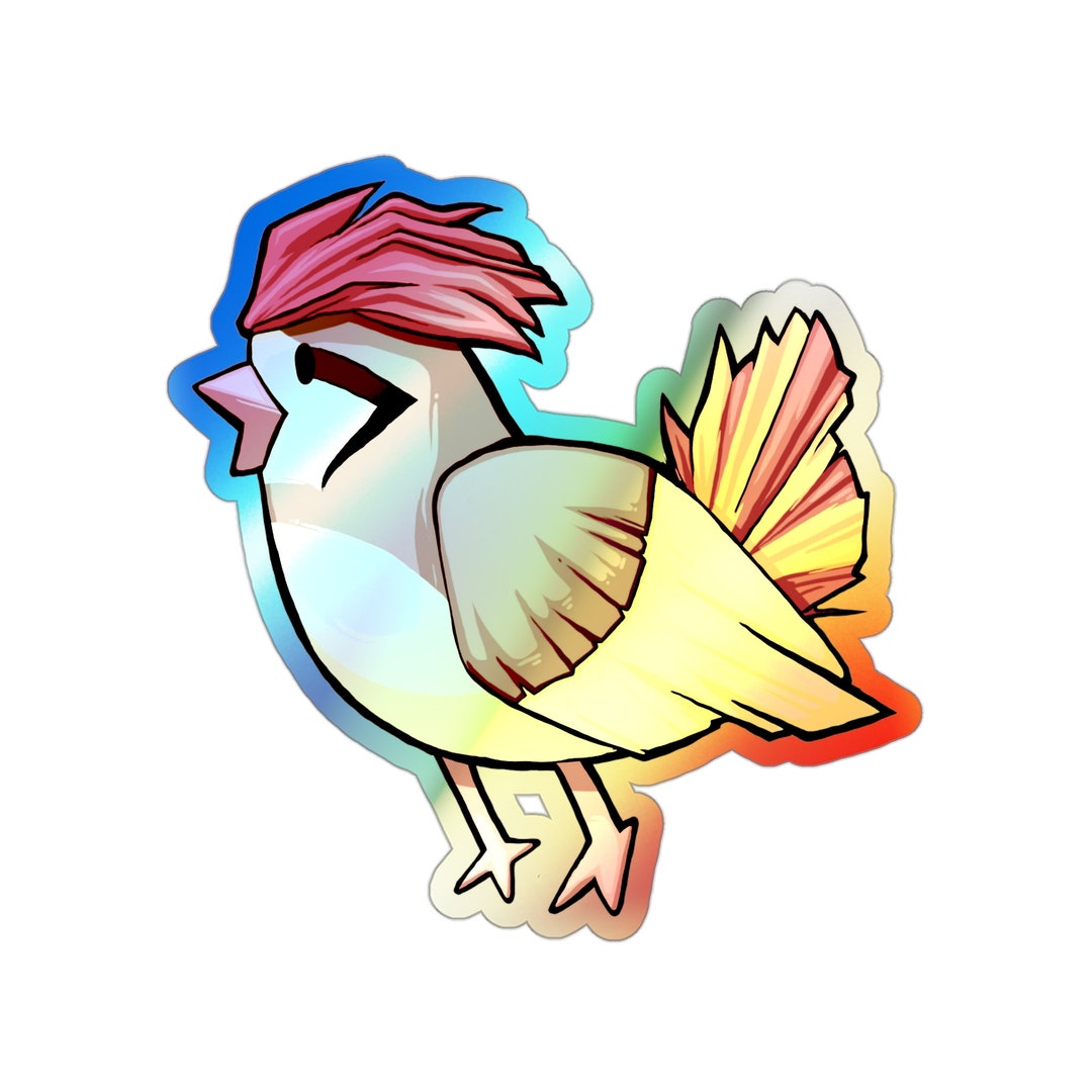 Holographic Pigeotto Sticker Pokémon Decal Colorful Bird Holo Sticker ...
