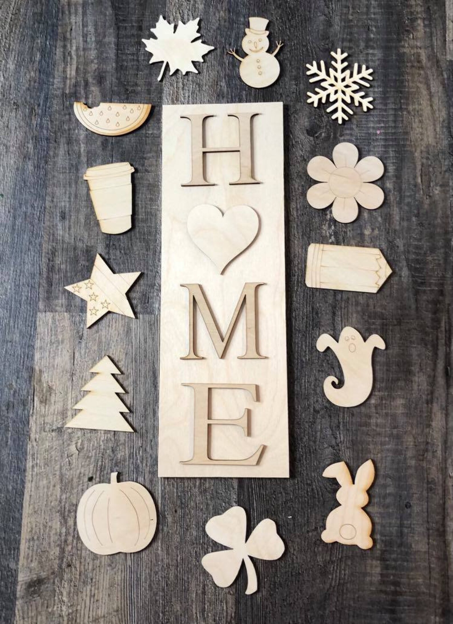 DIY Home Sign Kit With Interchangeable Accents Welcome Home - Etsy