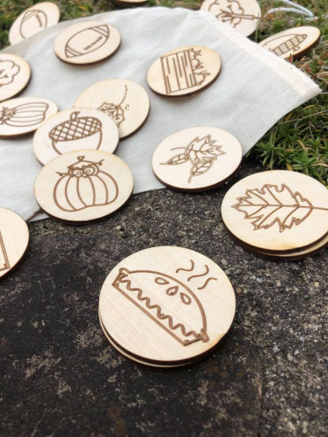 Wood Match Game Make a Match Memory Match Winter Themes - Etsy