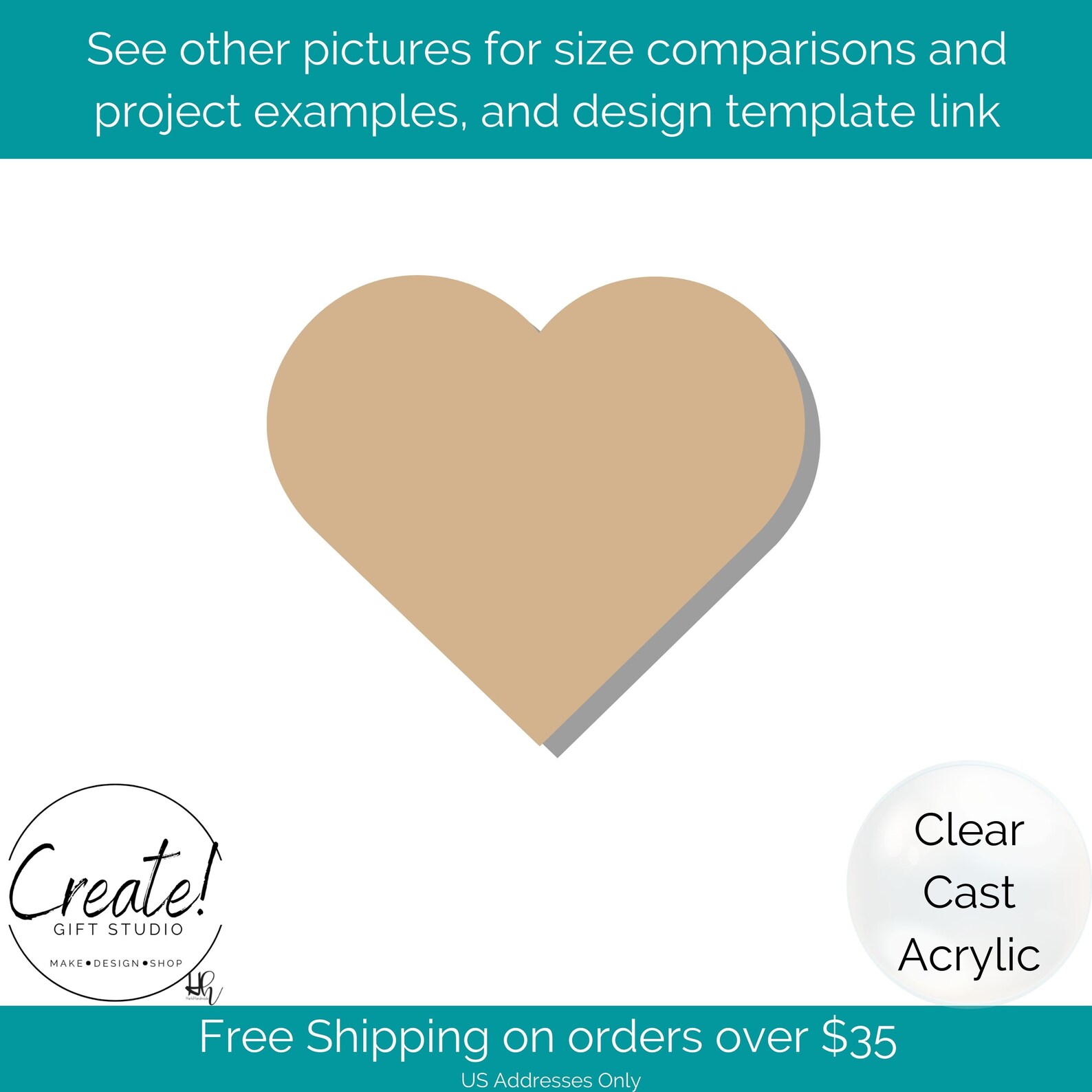 Heart Acrylic Keychain Blank and Badge Reels Clear Acrylic - Etsy