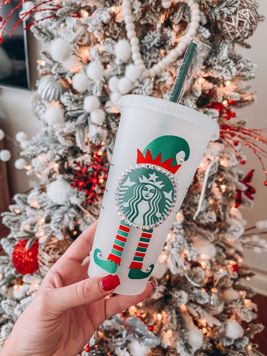 Starbucks Tumbler - Elf - Etsy
