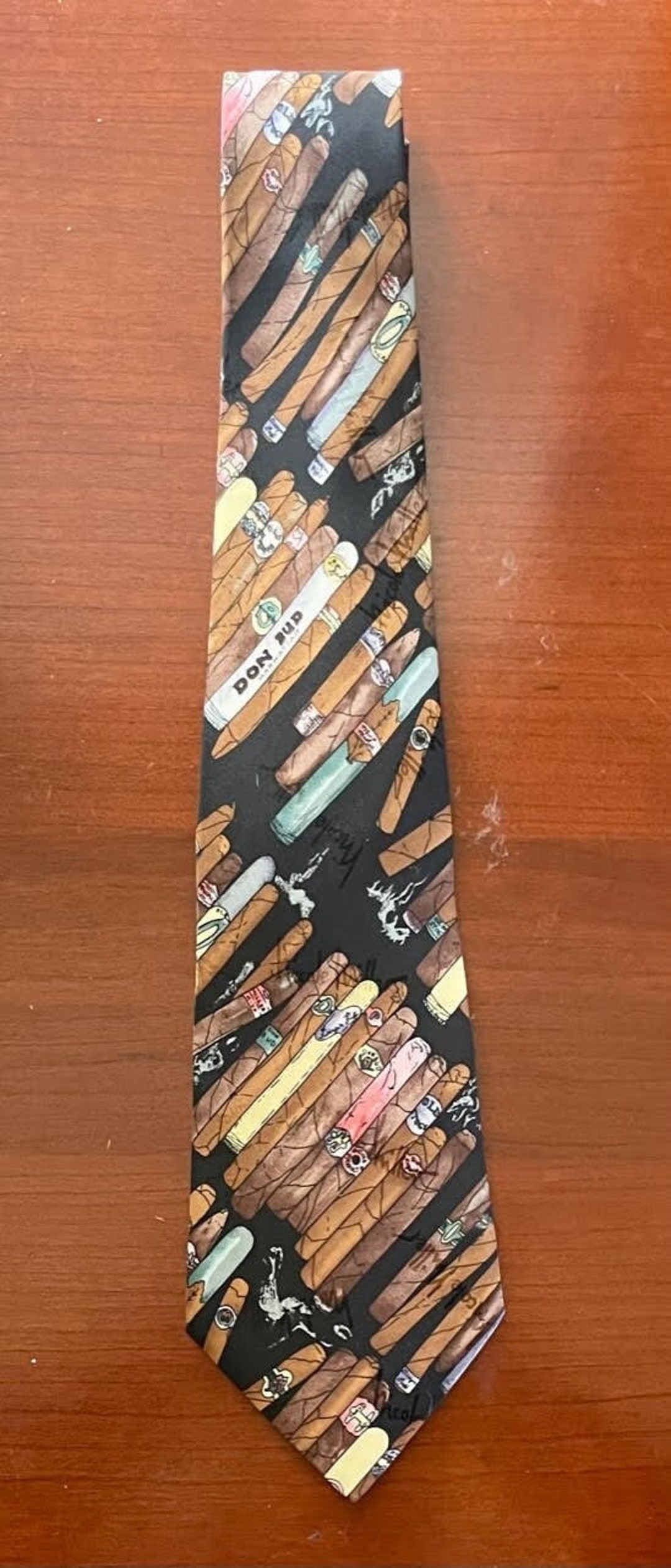Vintage Cigar Tie by Nicole Miller Classic Mens 100% Silk Tie Fully ...