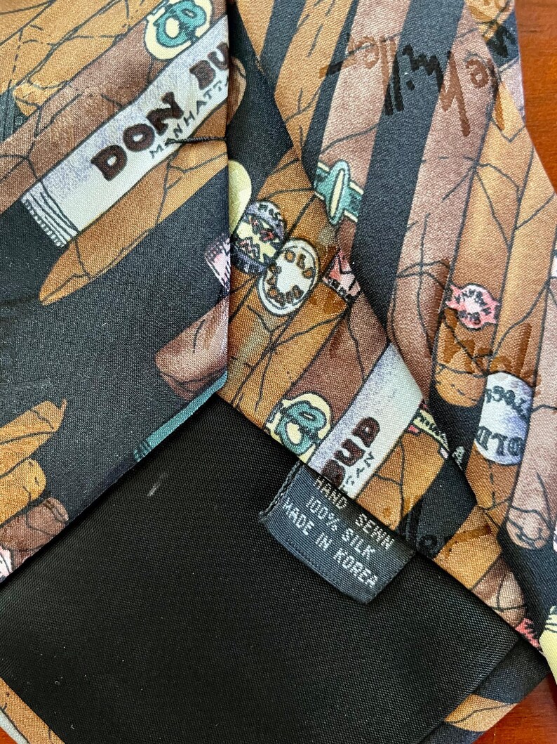 Vintage Cigar Tie by Nicole Miller Classic Mens 100% Silk Tie Fully ...