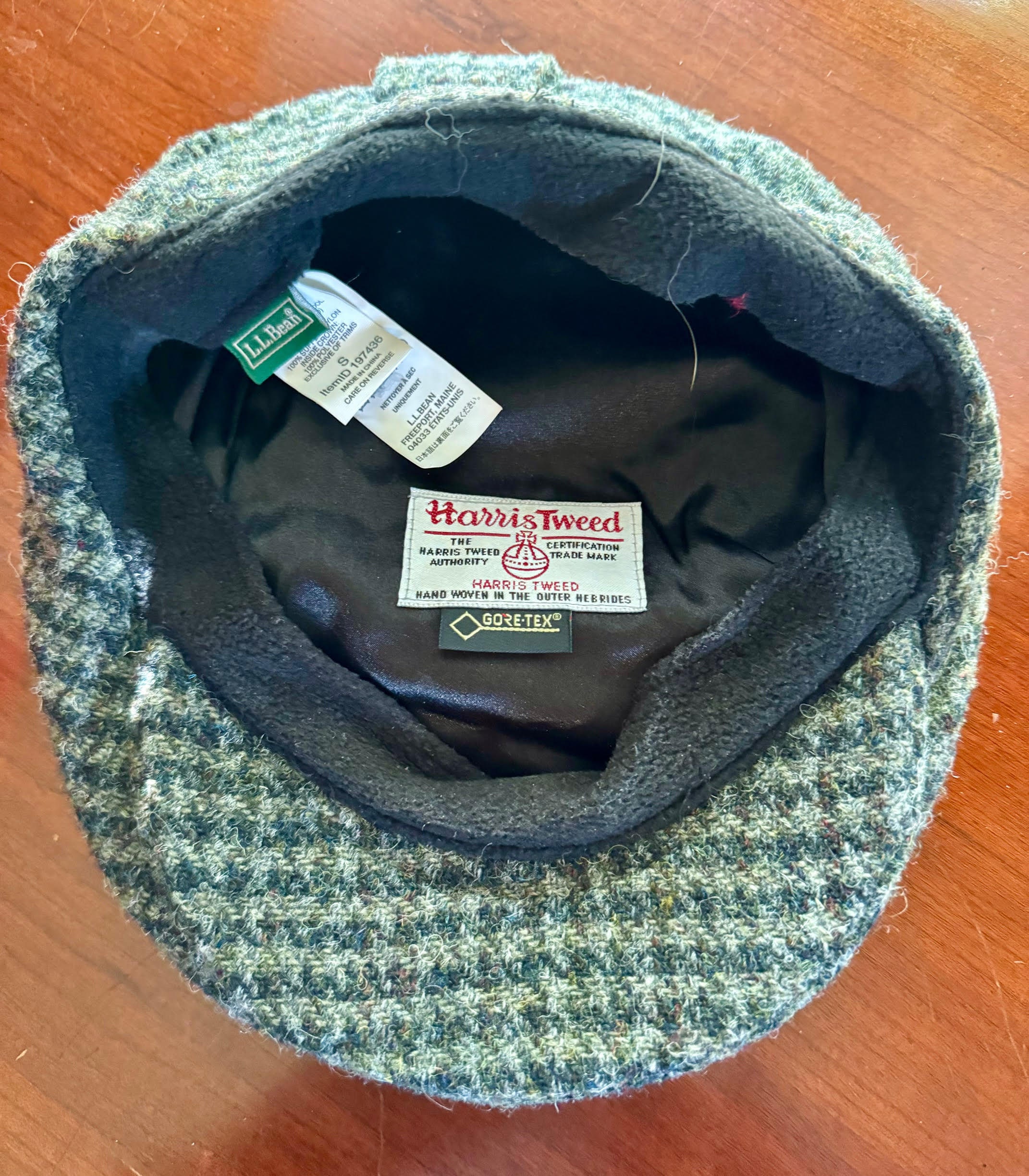 Vintage Men's Classic 100% Wool Harris Tweed Newsboy Cap by L.l.bean ...