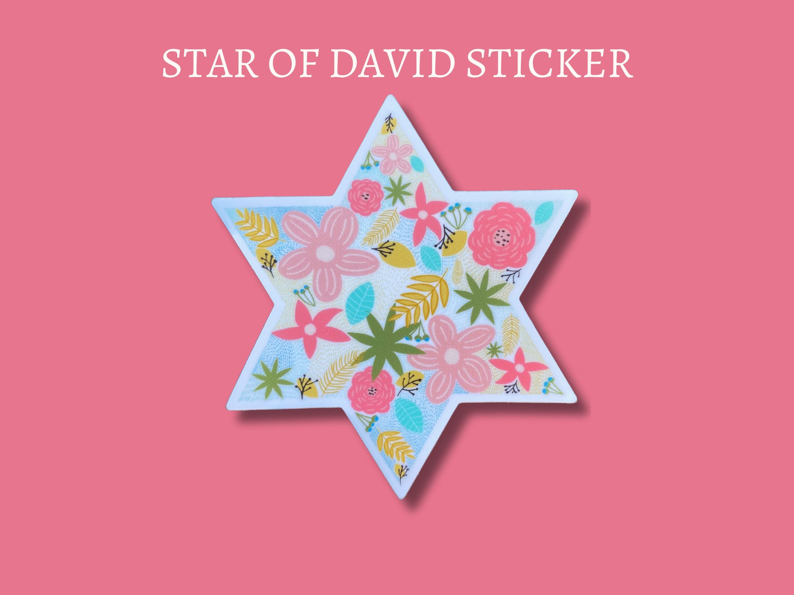 Jewish Star Sticker With Star of David Spiritual Sticker for Laptop ...
