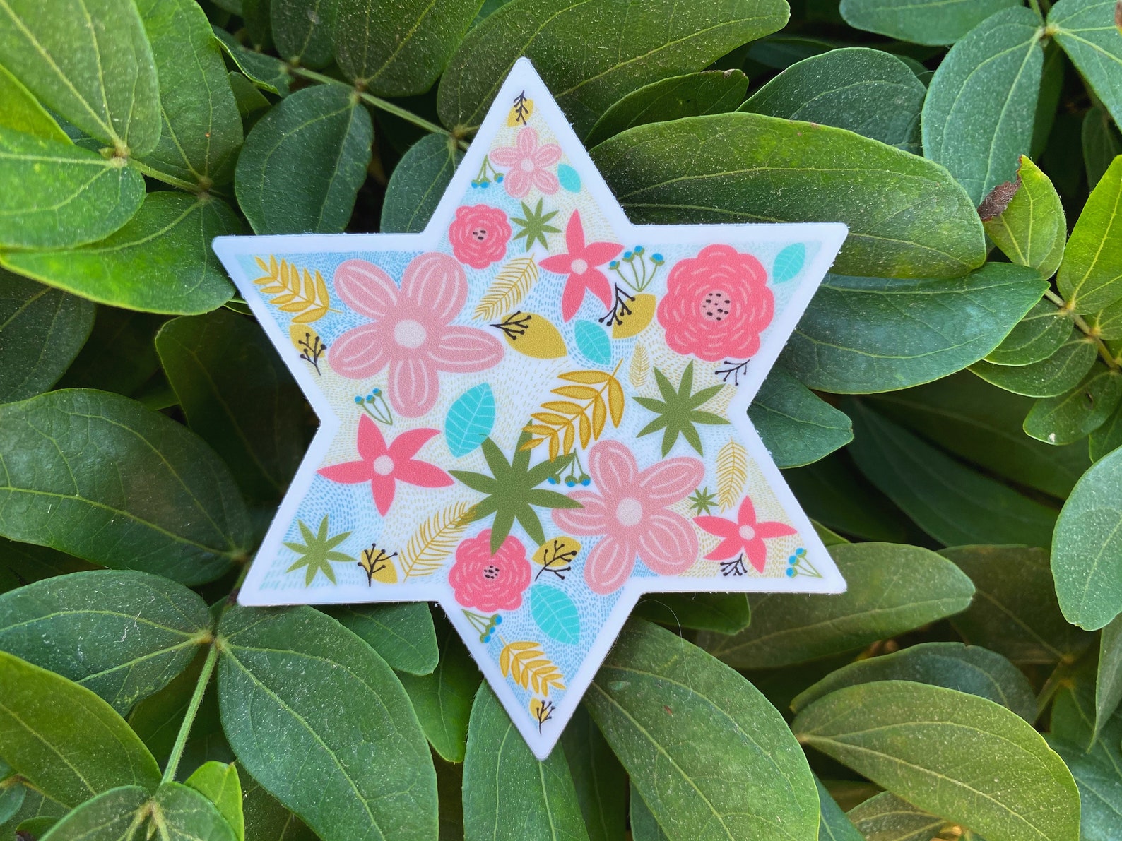 Jewish Star Sticker With Star of David Spiritual Sticker for Laptop ...