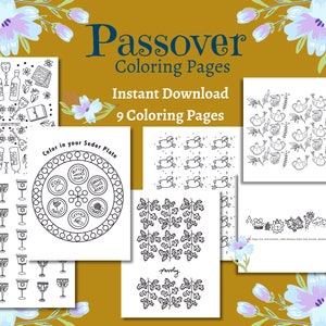 Passover Coloring and Activity Pages for Kids/teenagers/adults - Etsy