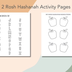 Rosh Hashanah Activity Coloring Book for Jewish Holidays Printable ...