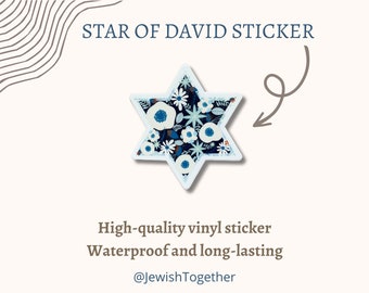 Star of David Symbol Vinyl Decal Sticker Religion Jewish - Etsy