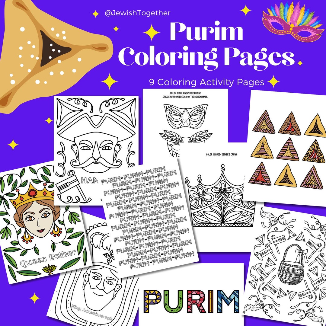 Purim Activity for Jewish Holiday Party for Purim Characters Haman ...