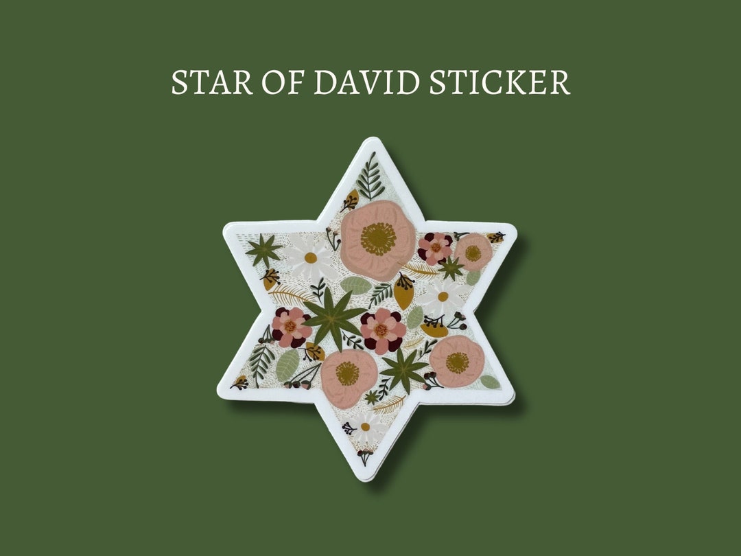 Jewish Star Sticker of Star of David Spiritual Sticker for Laptop Decal ...