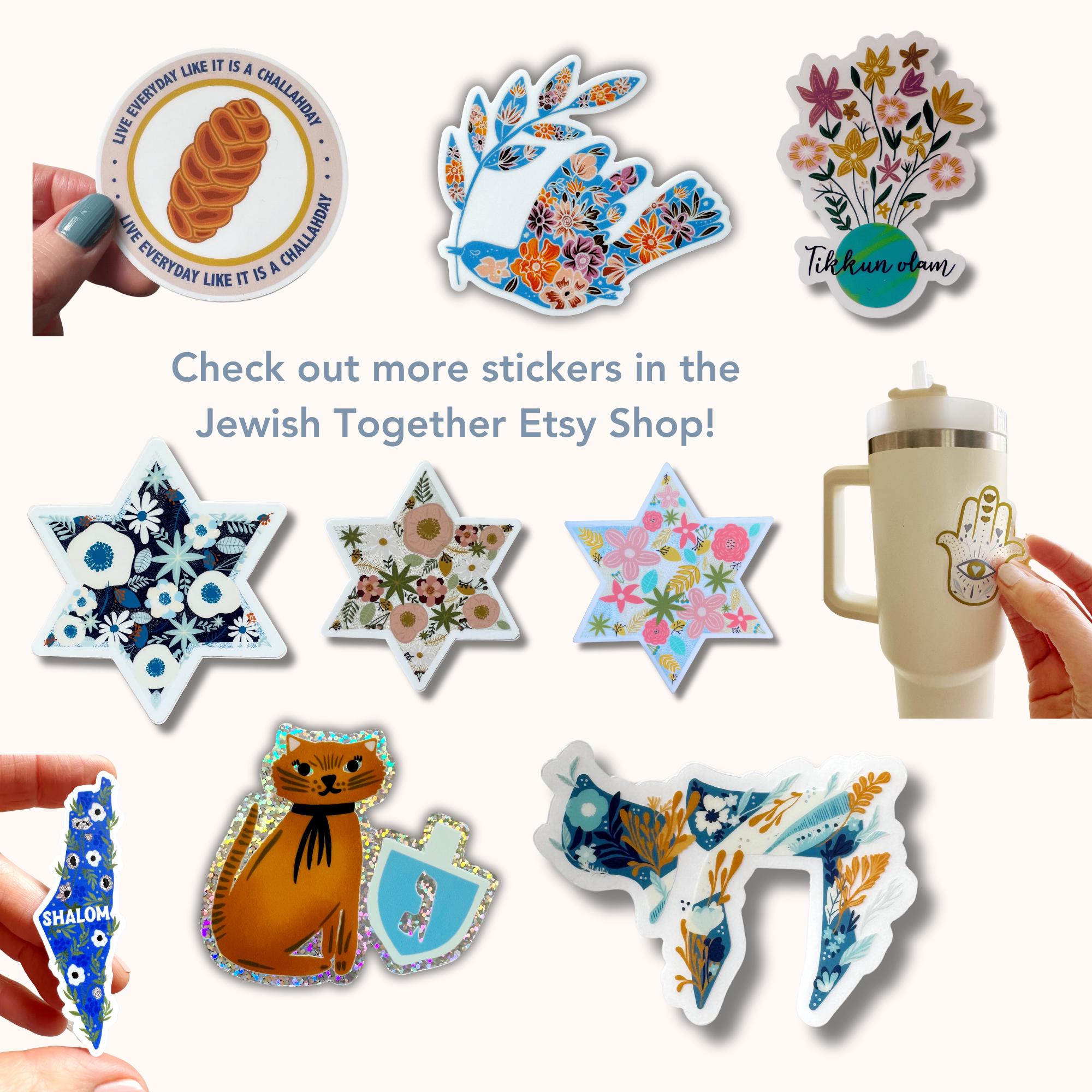 Jewish Star Sticker With Star of David Spiritual Sticker for Laptop ...