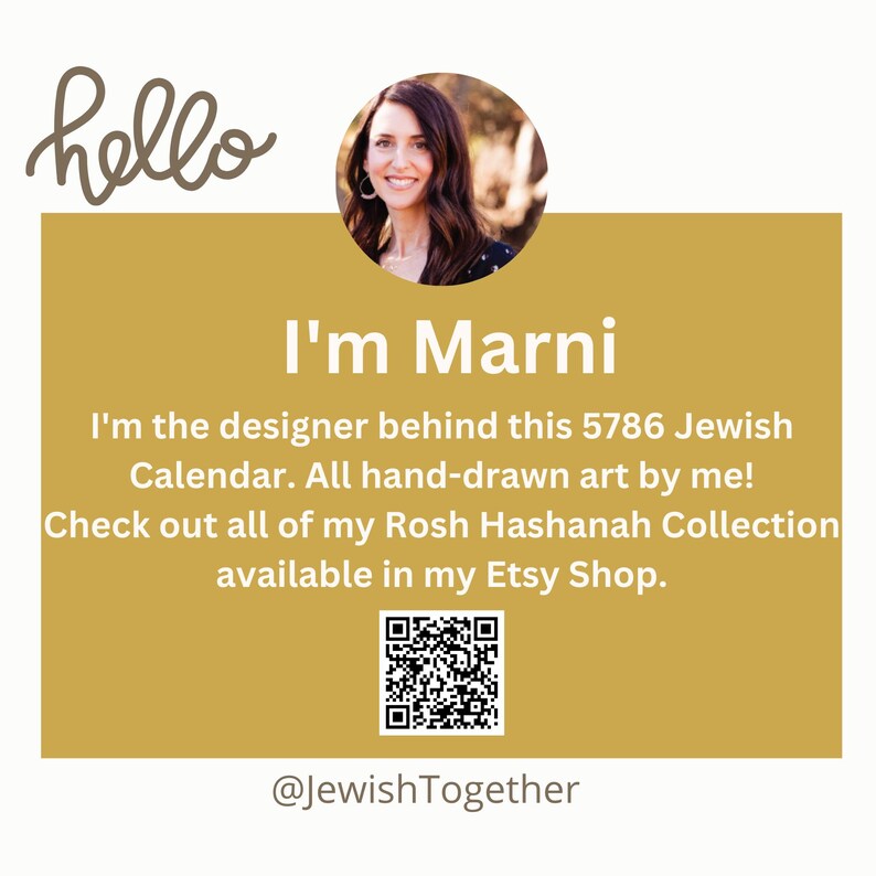 2025/2026 NEW Jewish Holiday Calendar Hebrew Calendar 5786 Rosh ...
