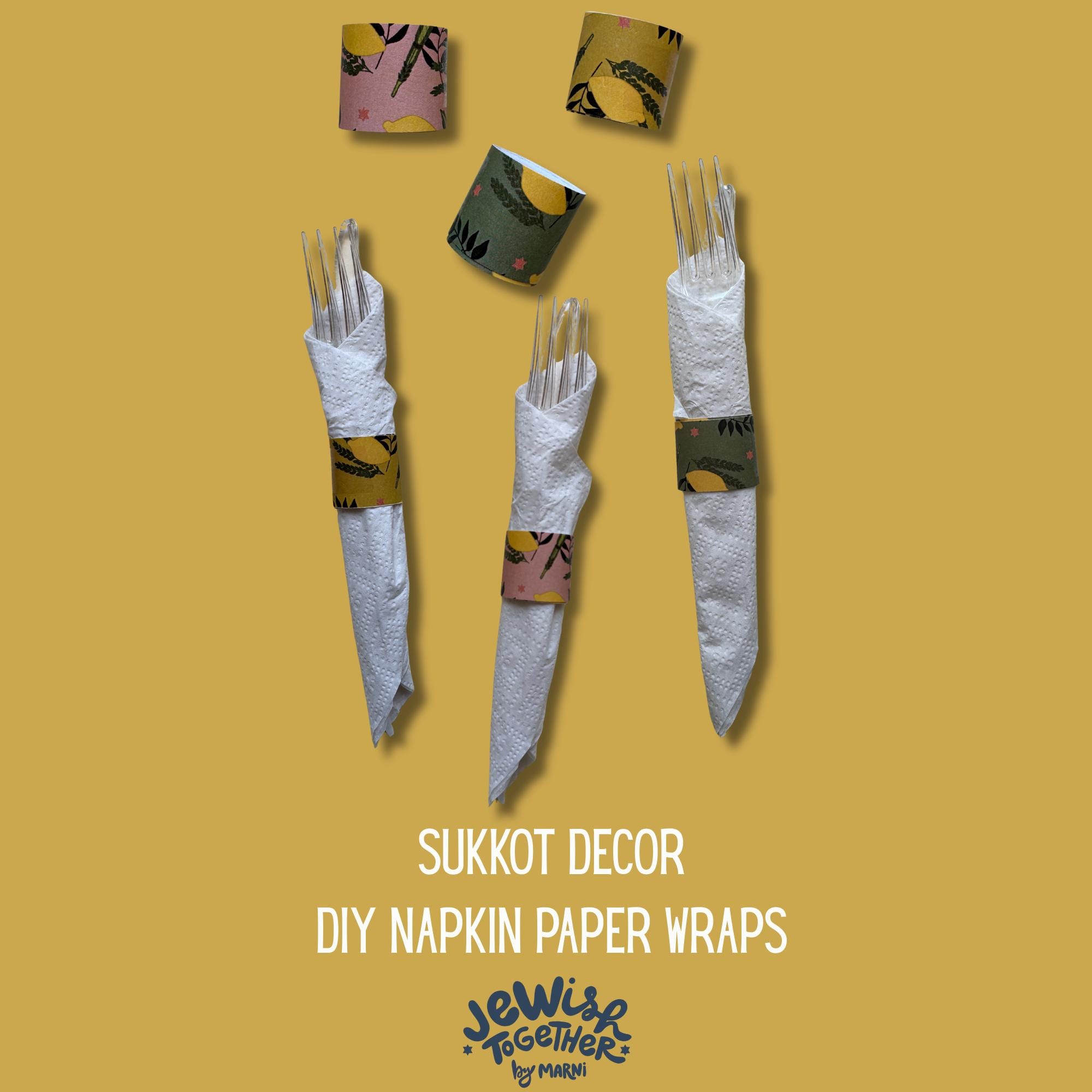 Sukkot Printable Paper Chain & Napkin Wraps | DIY Sukkah Decor, Jewish ...