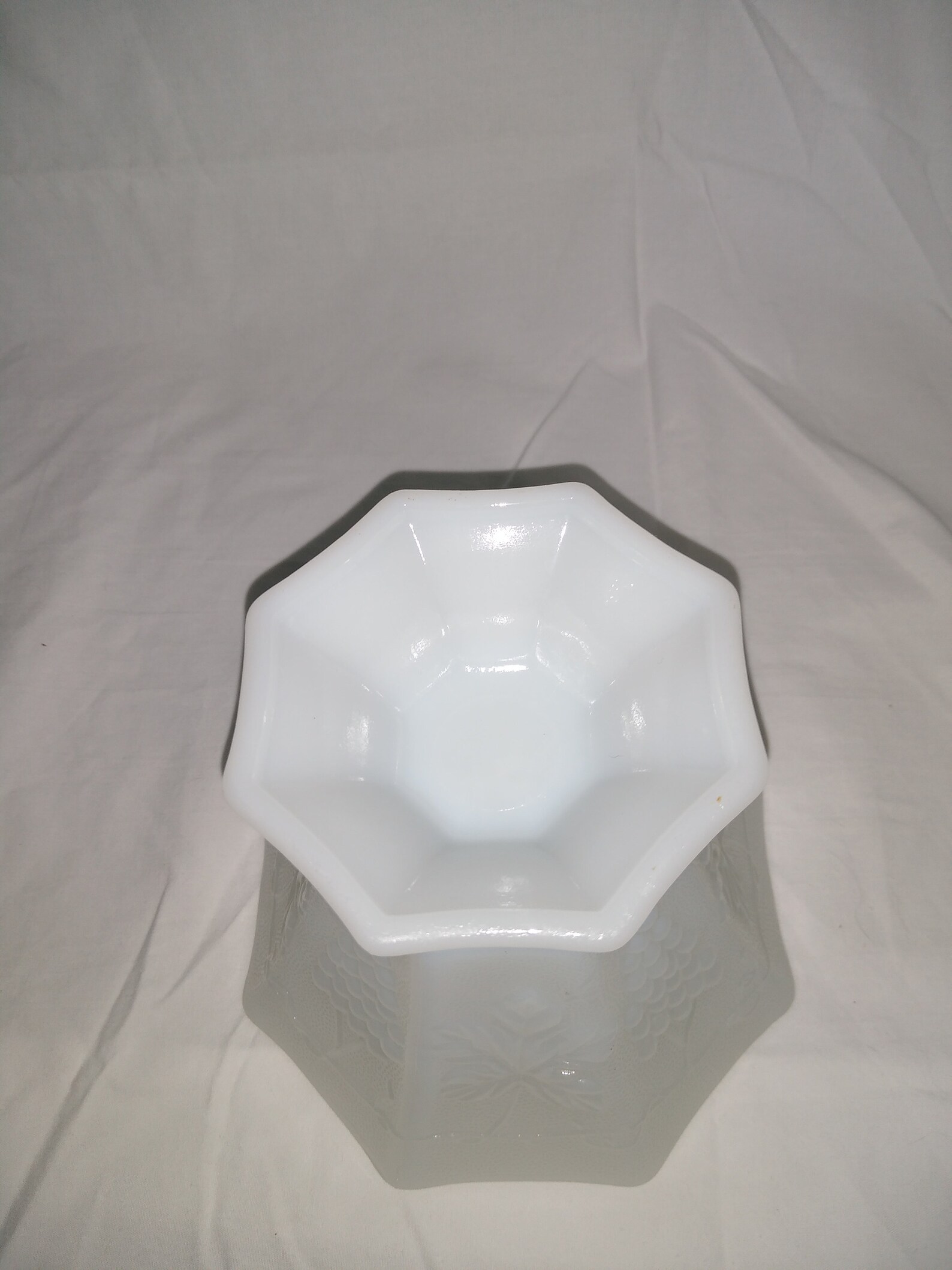 Octagon milk glass grape candy dish | Etsy