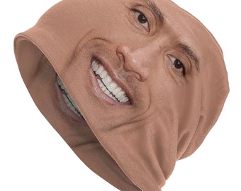 Cursed Dwayne the Rock Johnson Face Meme Beanie Hat - Etsy Finland