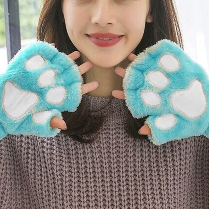 Cat Paw Gloves Fingerless - Etsy