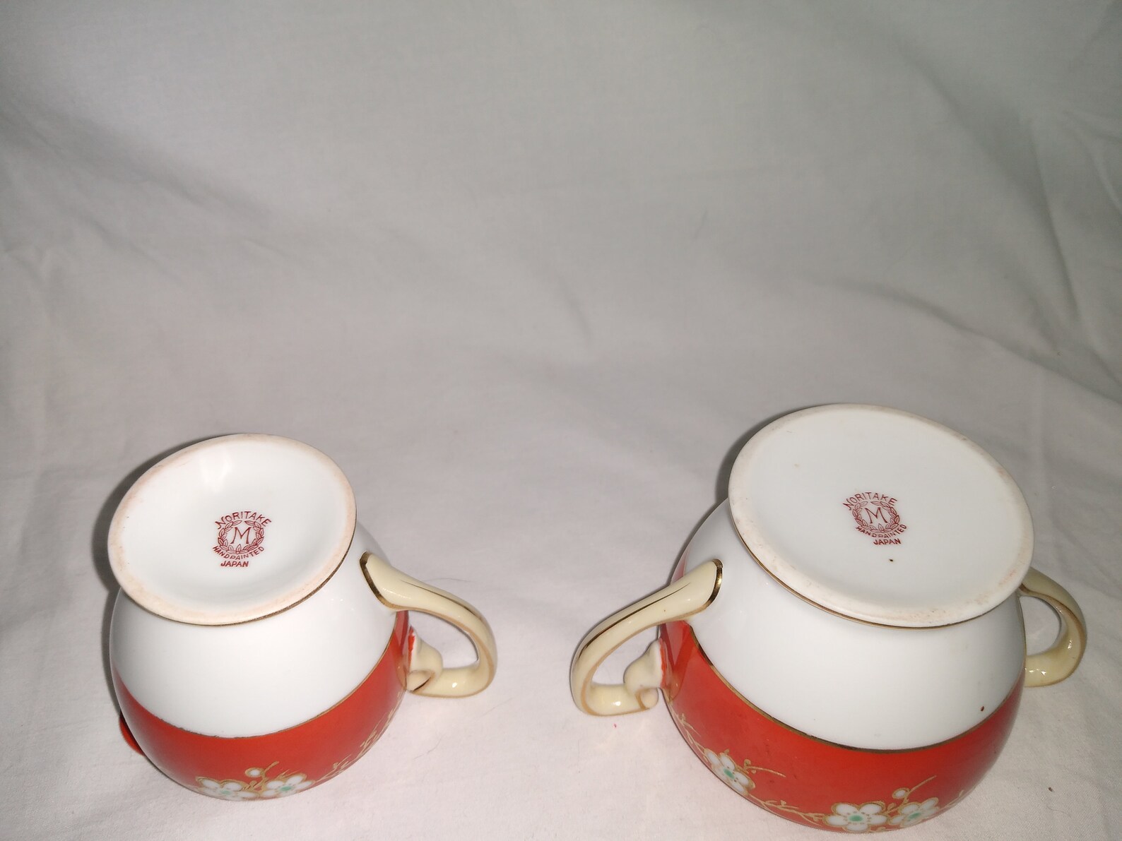 Red Noritake China Sugarbowl and Creamer - Etsy
