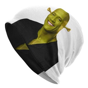 Cursed Dwayne the Rock Johnson Shrek Meme Beanie Hat - Etsy