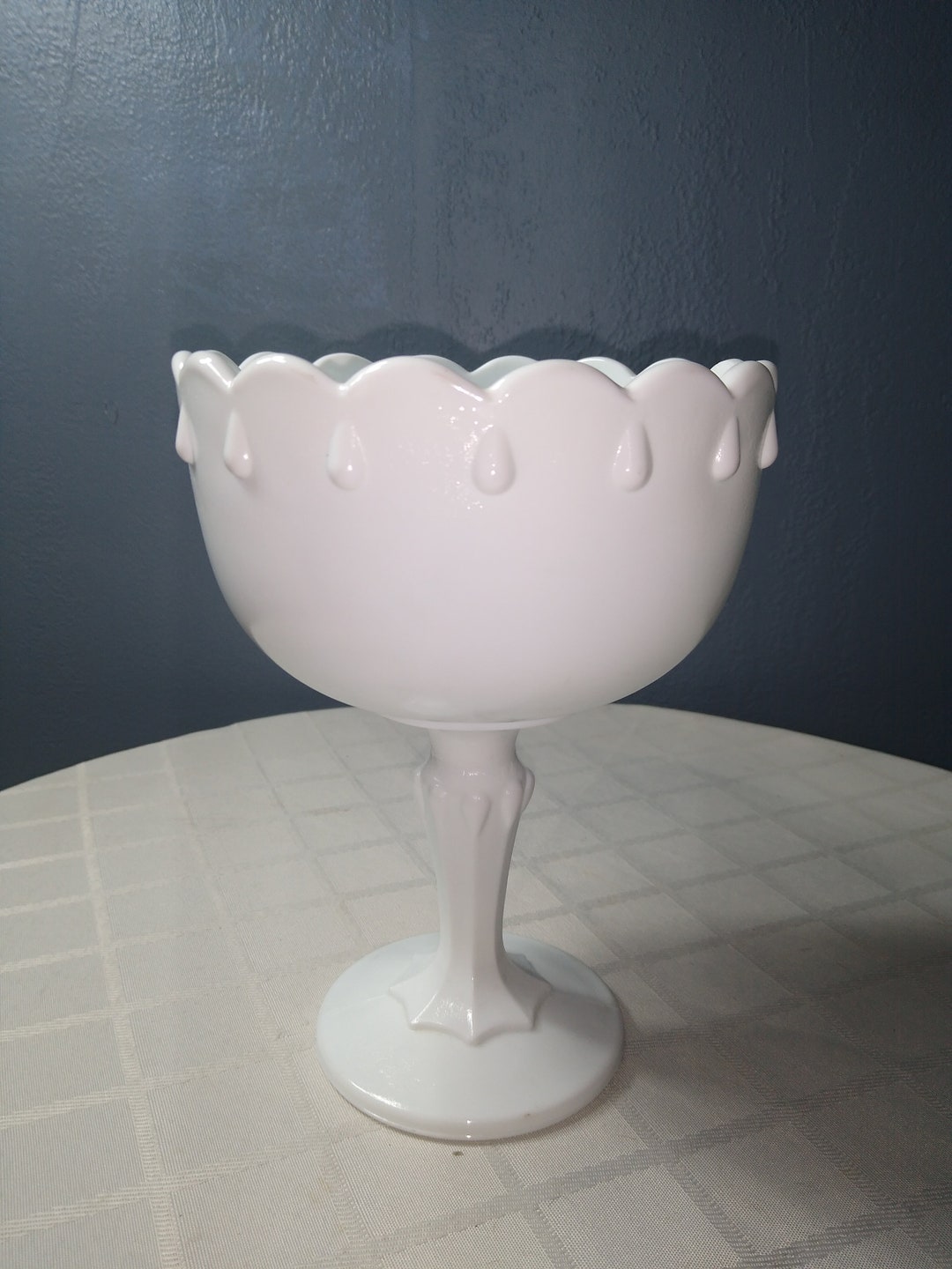 Milk Glass Compote Candy Dish - Etsy