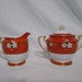 Red Noritake China Sugarbowl and Creamer - Etsy