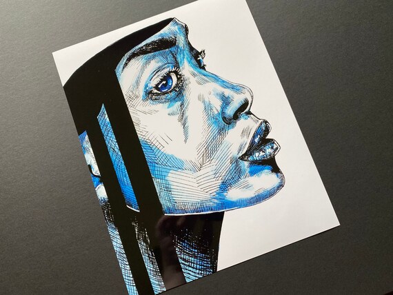 OVERFLOW 8x10 Art Print Pen and Ink Watercolor | Etsy