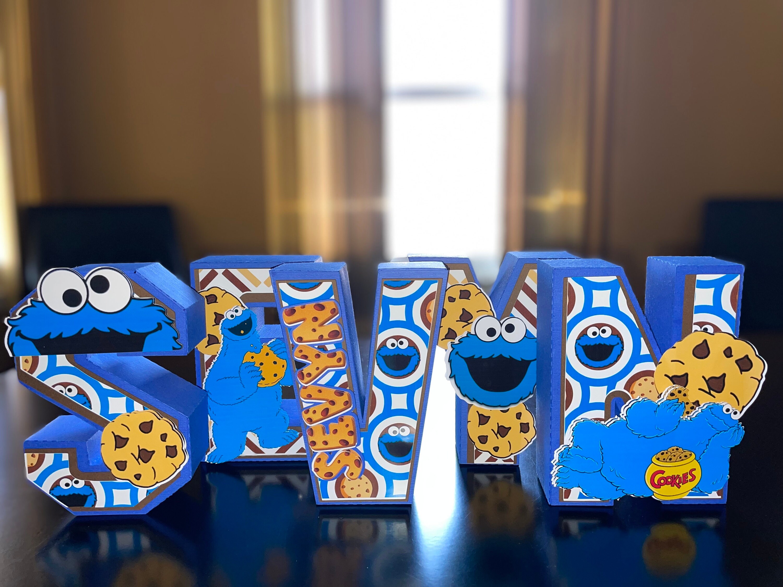Cookie Monster 3D Letters - Etsy