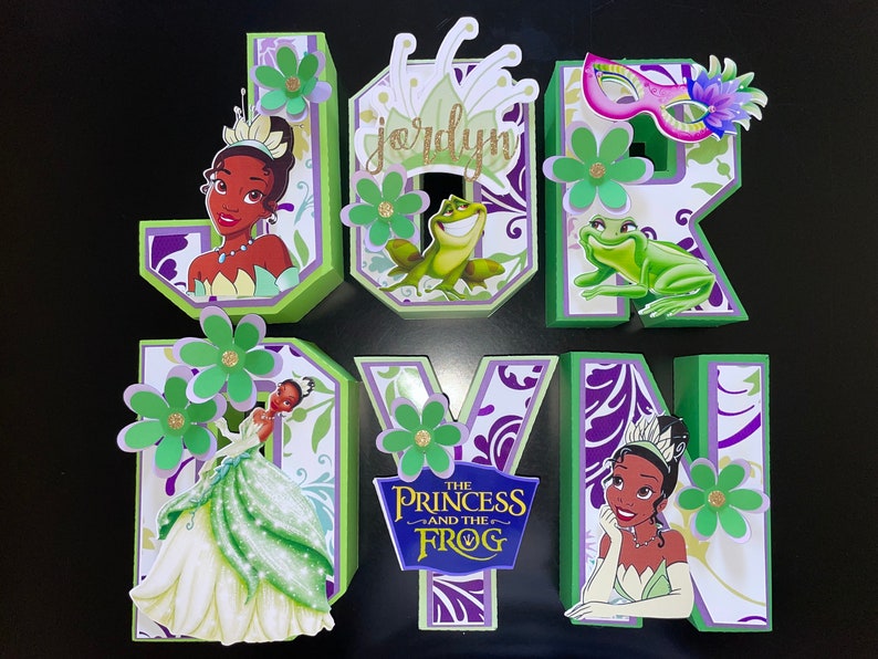 Princess Tiana 3D Letters - Etsy