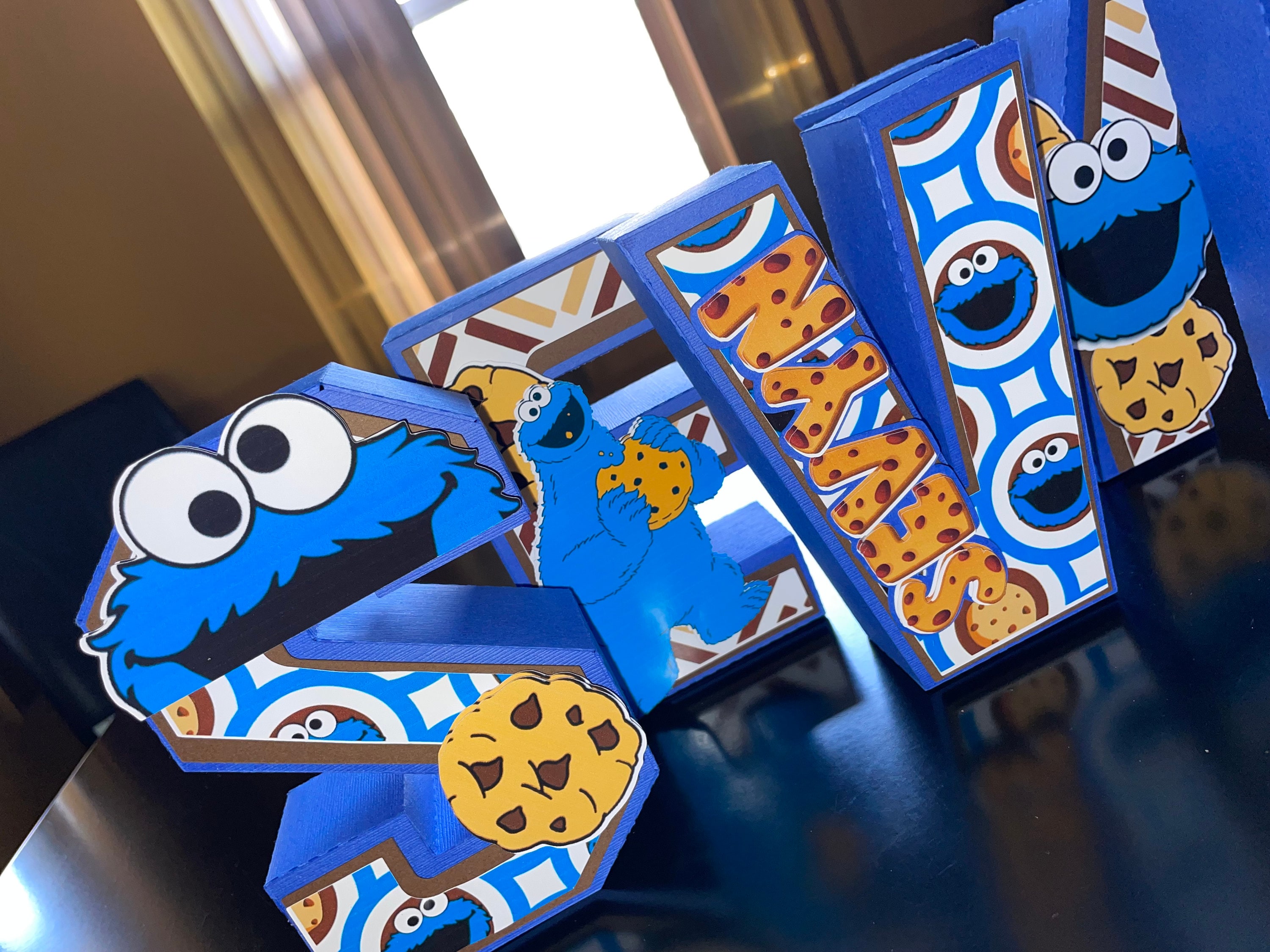 Cookie Monster 3D Letters - Etsy