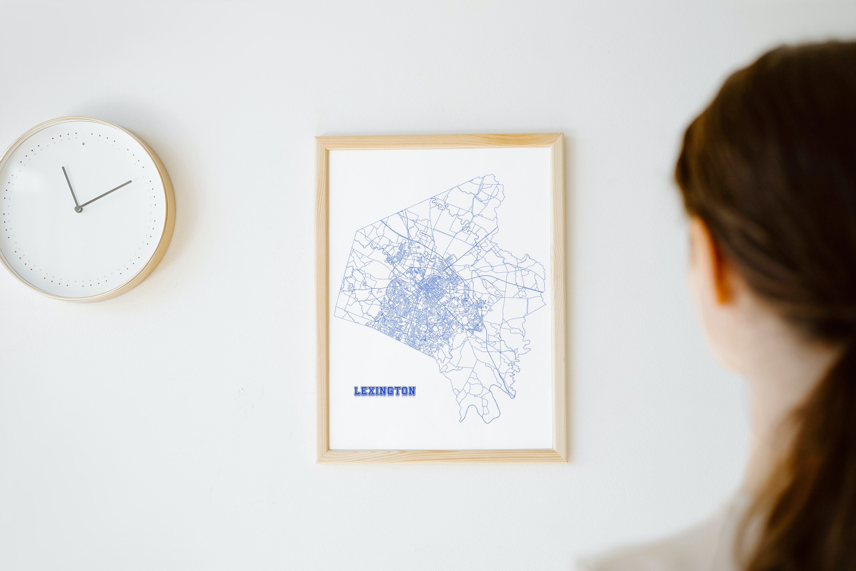 Lexington Kentucky Map Art (set of 5) Wall Decor - University of ...